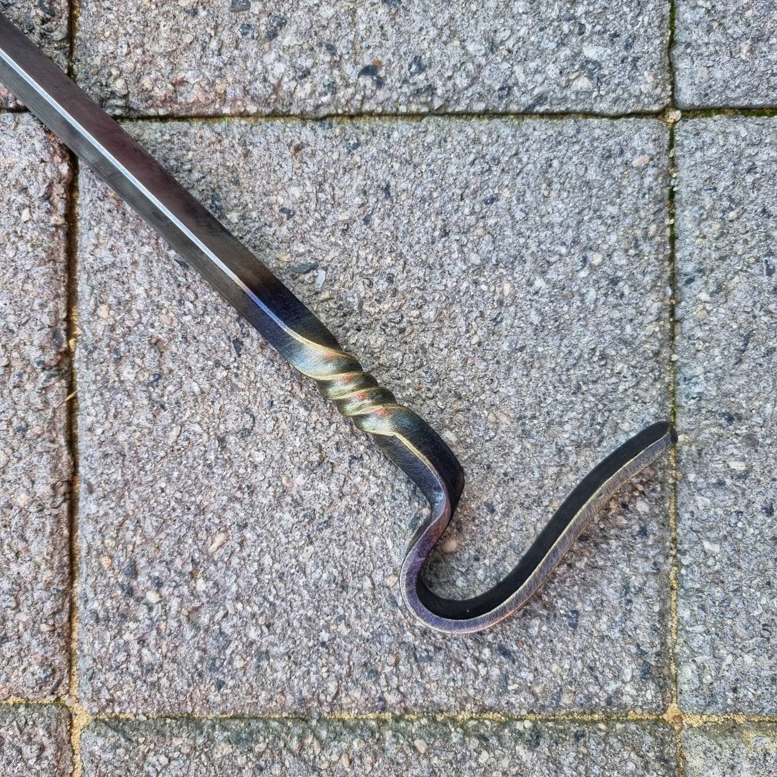 Blacksmith Handmade Camp Fire Fireplace Poker Coal Rake - Etsy