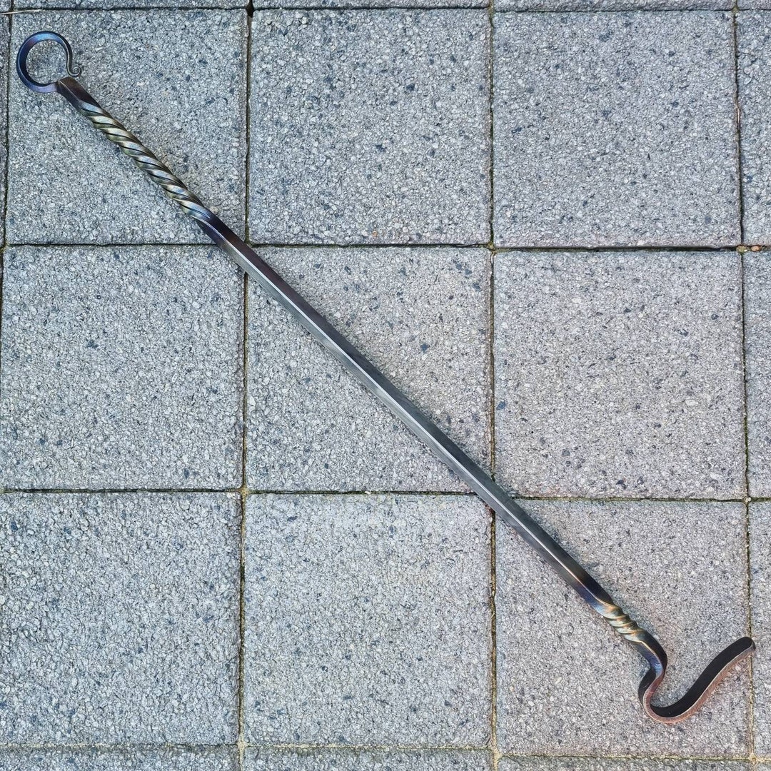 Blacksmith Handmade Camp Fire Fireplace Poker Coal Rake - Etsy