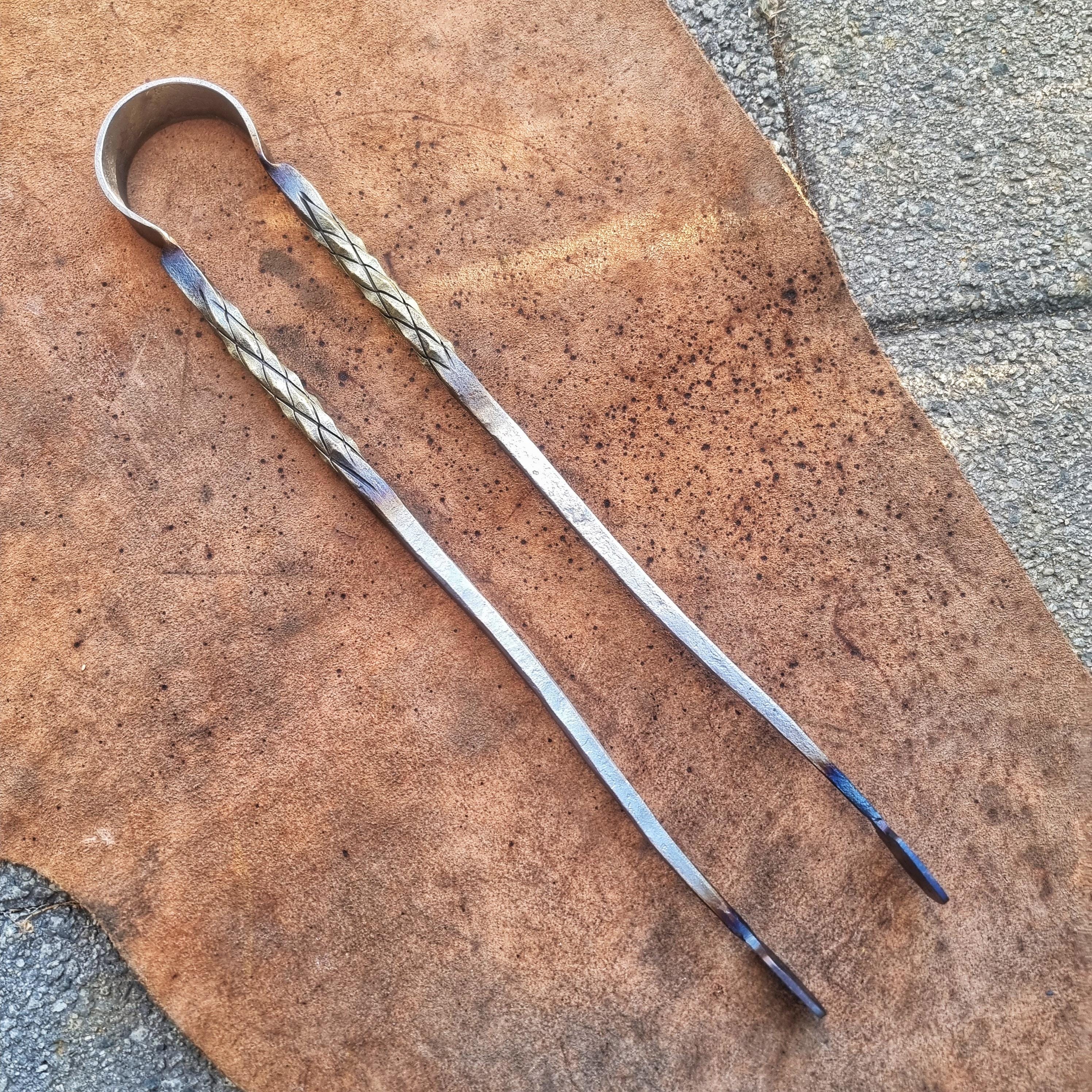Steel BBQ Tongs Handmade - Etsy