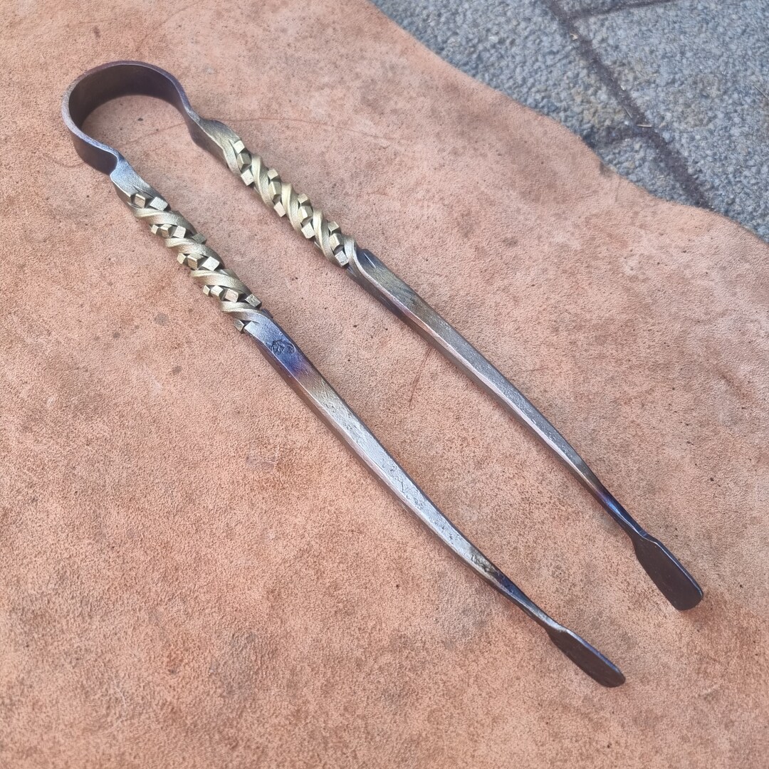 Steel BBQ Tongs Handmade - Etsy