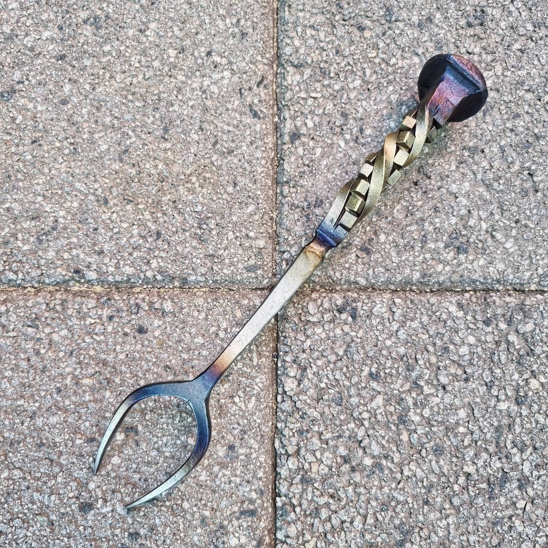 Blacksmith Handmade Rail Spike BBQ Carving Fork - Etsy