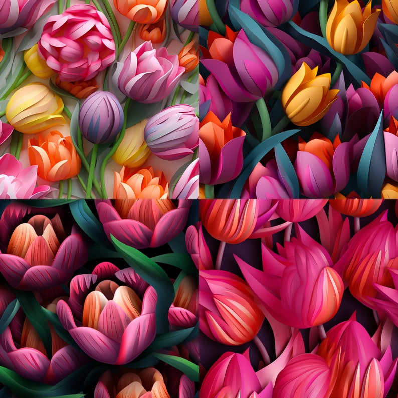 3D Flowers Printable Downloads - Etsy