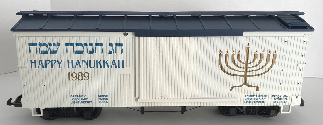 RO Trains, G Scale, Boxcar, #1989, Happy Hanukkah, Made in the USA - Etsy