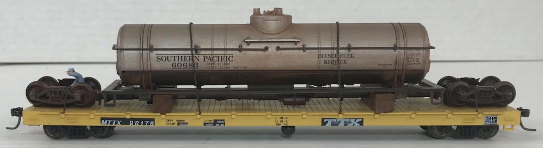 Roundhouse, HO Scale, Flat, Trailer Train, MTTX #98178, Custom Load ...