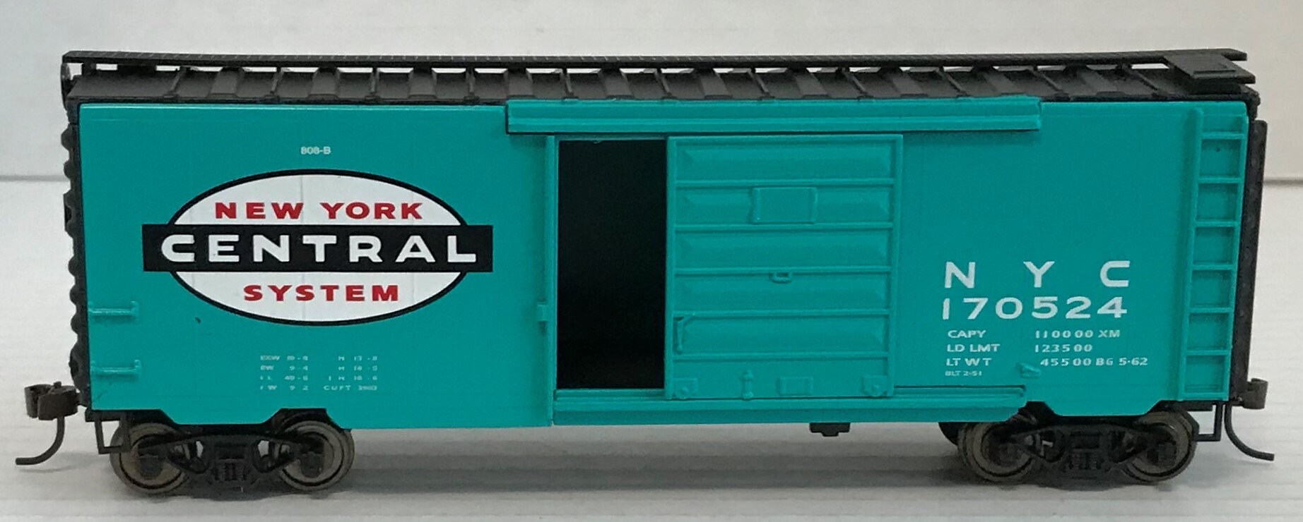 Model Power, HO Scale, Metal 40' Box Car, New York Central, NYC #170524 ...