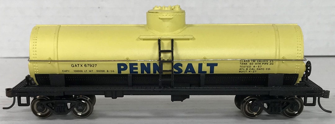 Bachmann, HO Scale, Tank Car, Pennsalt, GATX #67927, Knuckle Couplers ...