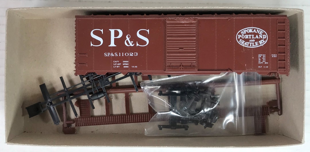 C and BT Shops, HO Scale, Box Car Kit, Spokane Portland and Seattle, SP ...