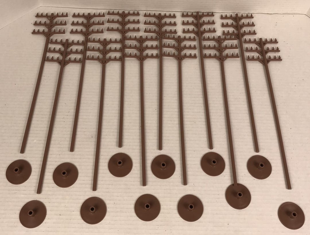 Bachmann, G Scale, Big Haulers, Power Pole Set, 12-poles, 12 Bases - Etsy