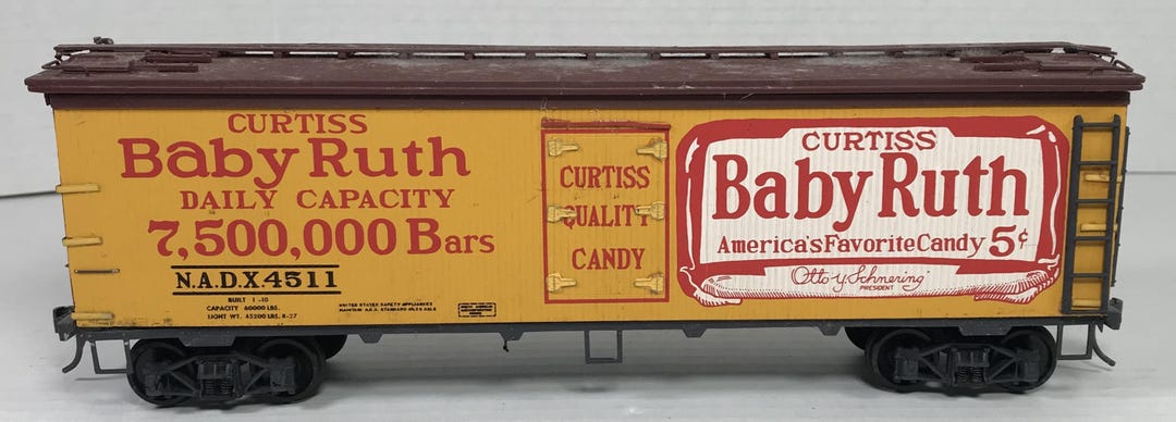 O Scale, 2-rail, Reefer, Curtiss Baby Ruth, NADX #4511, Kadee Couplers ...