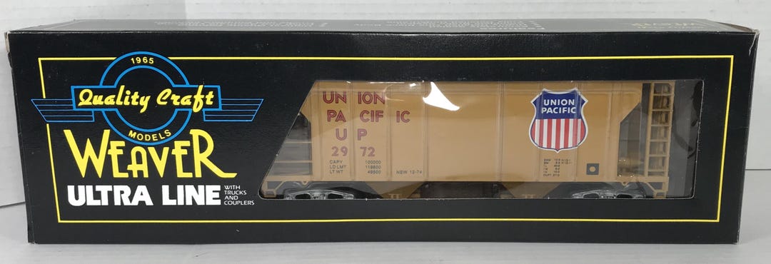 Weaver, O Scale, 2-rail, Covered Hopper, Union Pacific, UP #2972 - Etsy