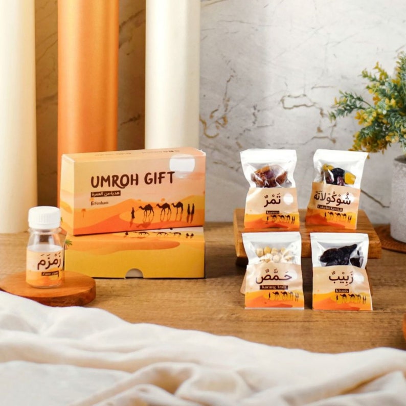 Hajj and Umrah Gift Set Favor Box, Hajj Souvenir Bag for Family and ...