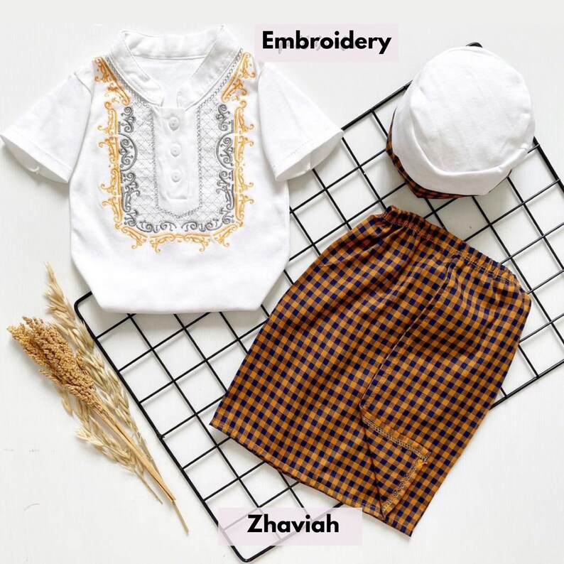 Muslim Baby Boy Thobe Set With Prayer Caps for 0 Months-2 Years Old ...