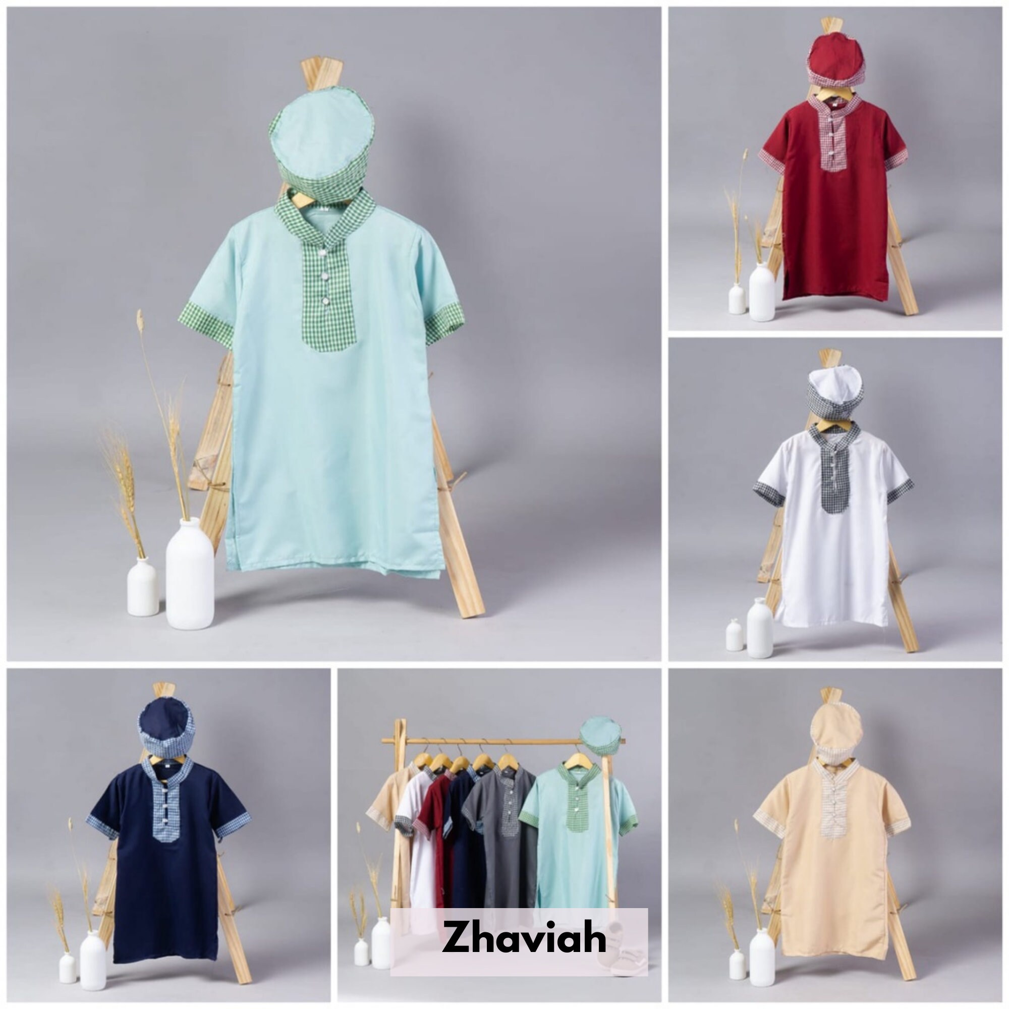 Muslim Baby Boy Thobe Set With Prayer Caps for 0 Months-4 Years Old ...