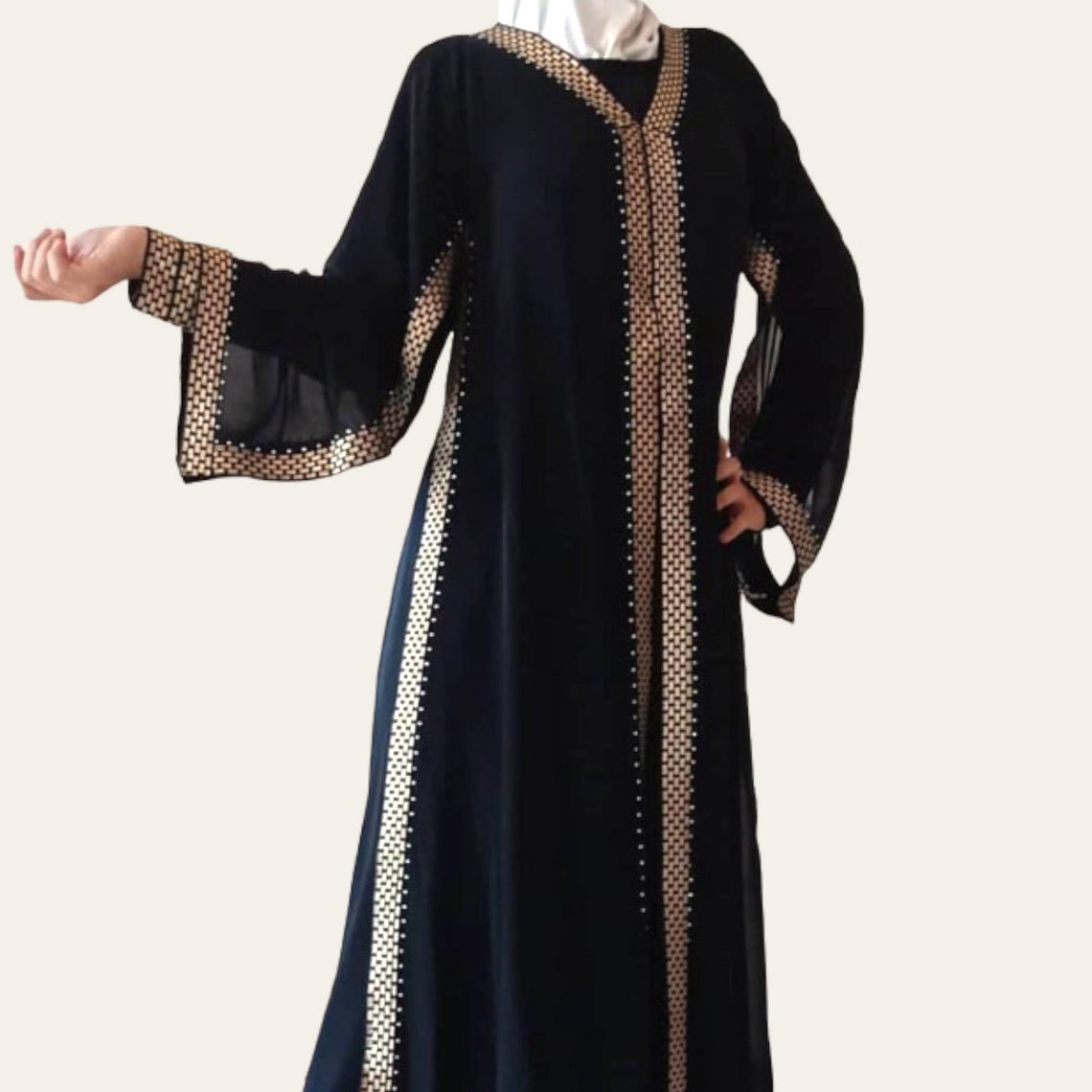 Lace Abaya for Women, Black Abaya Saudi for Pray, Abaya Dubai for Hajj ...