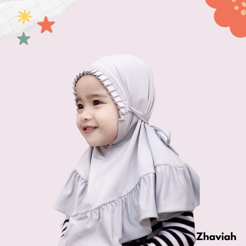 Hijab for Baby, Islamic Baby Girl Hijab, Toddler Hijab for 2-7 Years ...