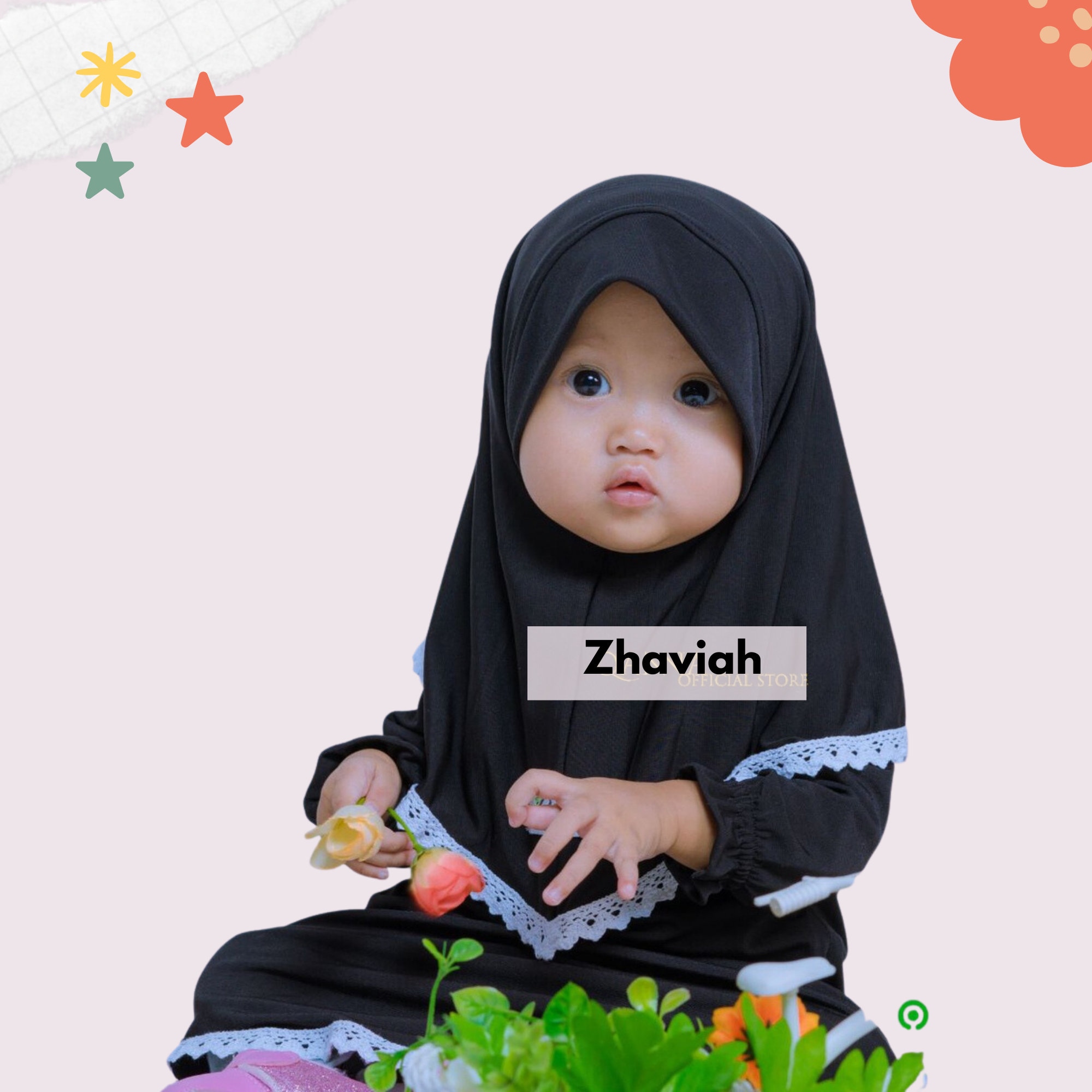 Muslim Baby Girl Dress and Hijab Set for 0 Months - 24 and 36 Months ...