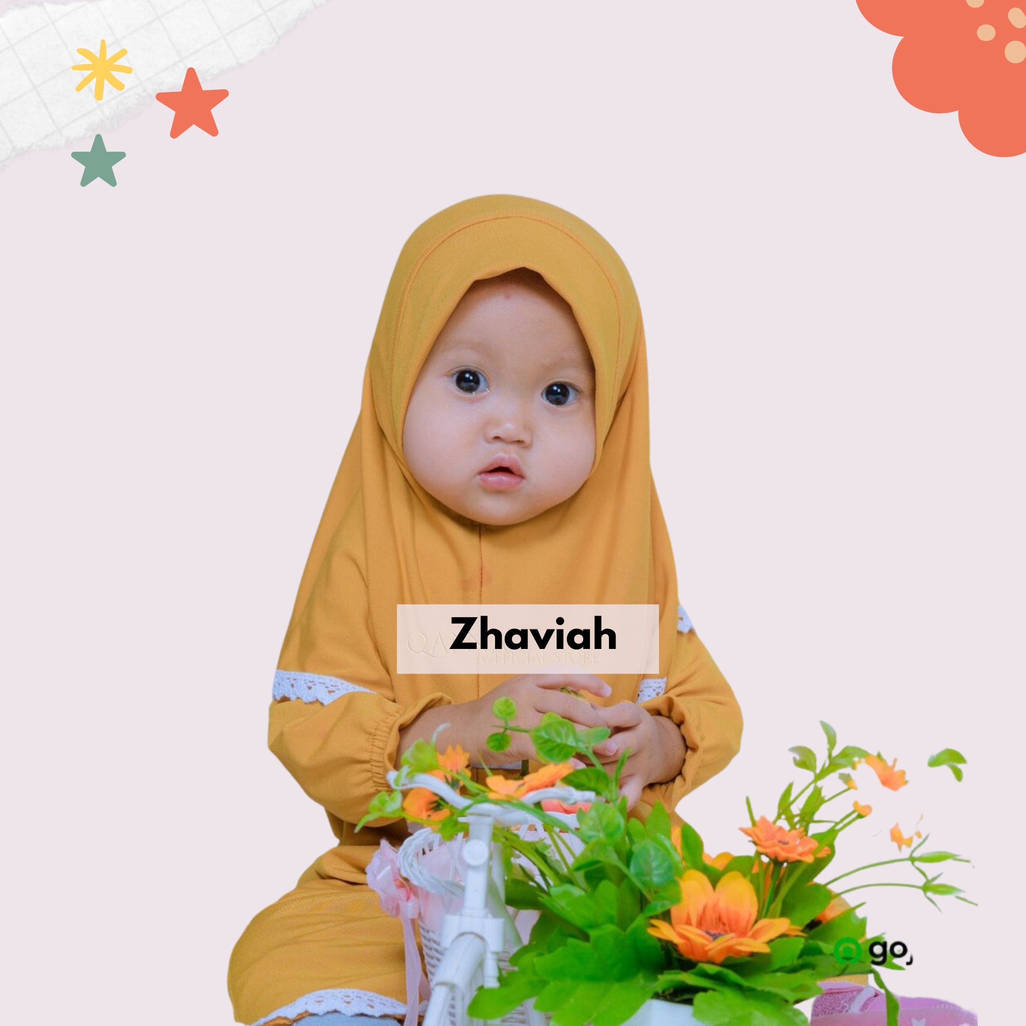 Muslim Baby Girl Dress and Hijab Set for 0 Months - 24 and 36 Months ...