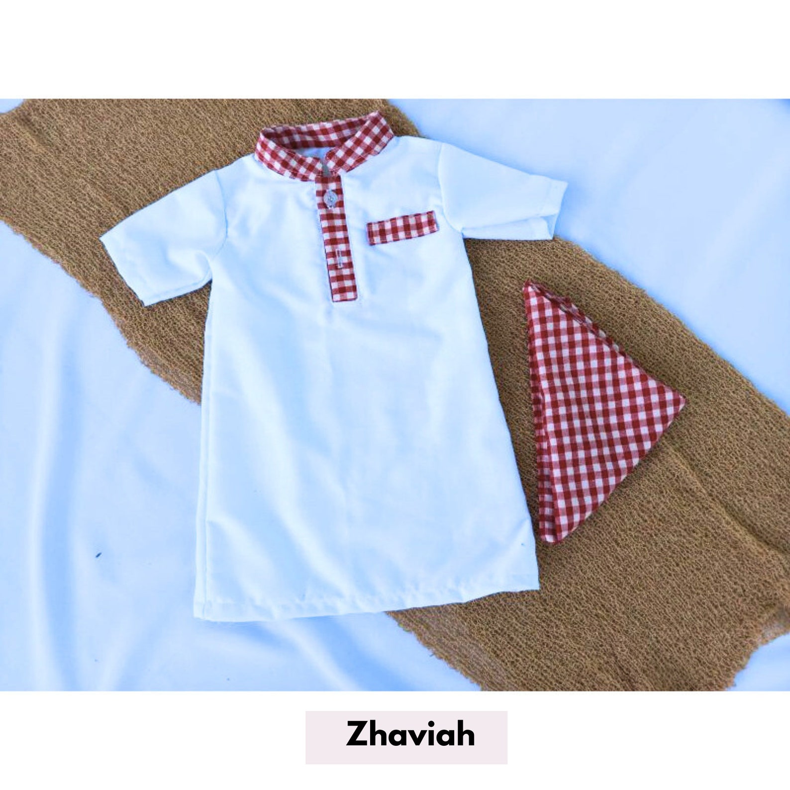 Baby Boy Thobe Set for Eid With Arabian Head Scarf/ Keffiyeh (0-12 ...