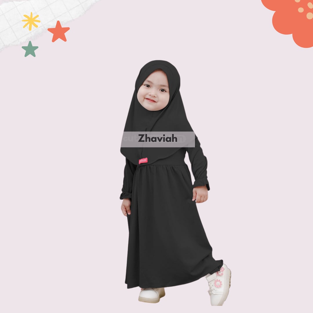 Muslim Toddler Baby Girl Dress and Hijab Set for 12-36 Months, Islamic ...