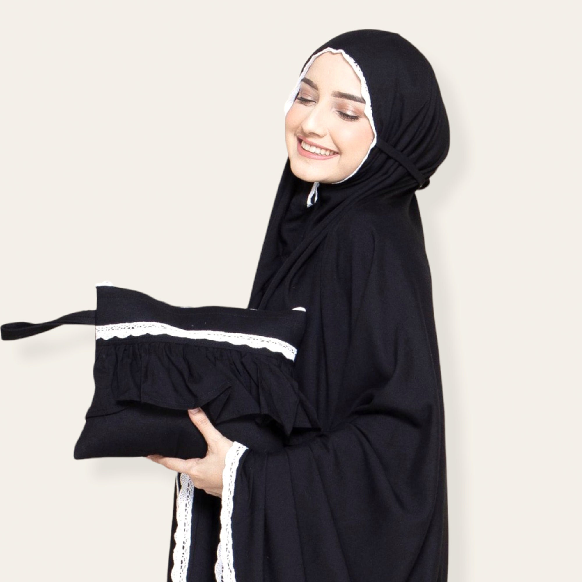 Black Salah Prayer Dress for Women Muslim, Women Abaya for Eid, Islamic ...
