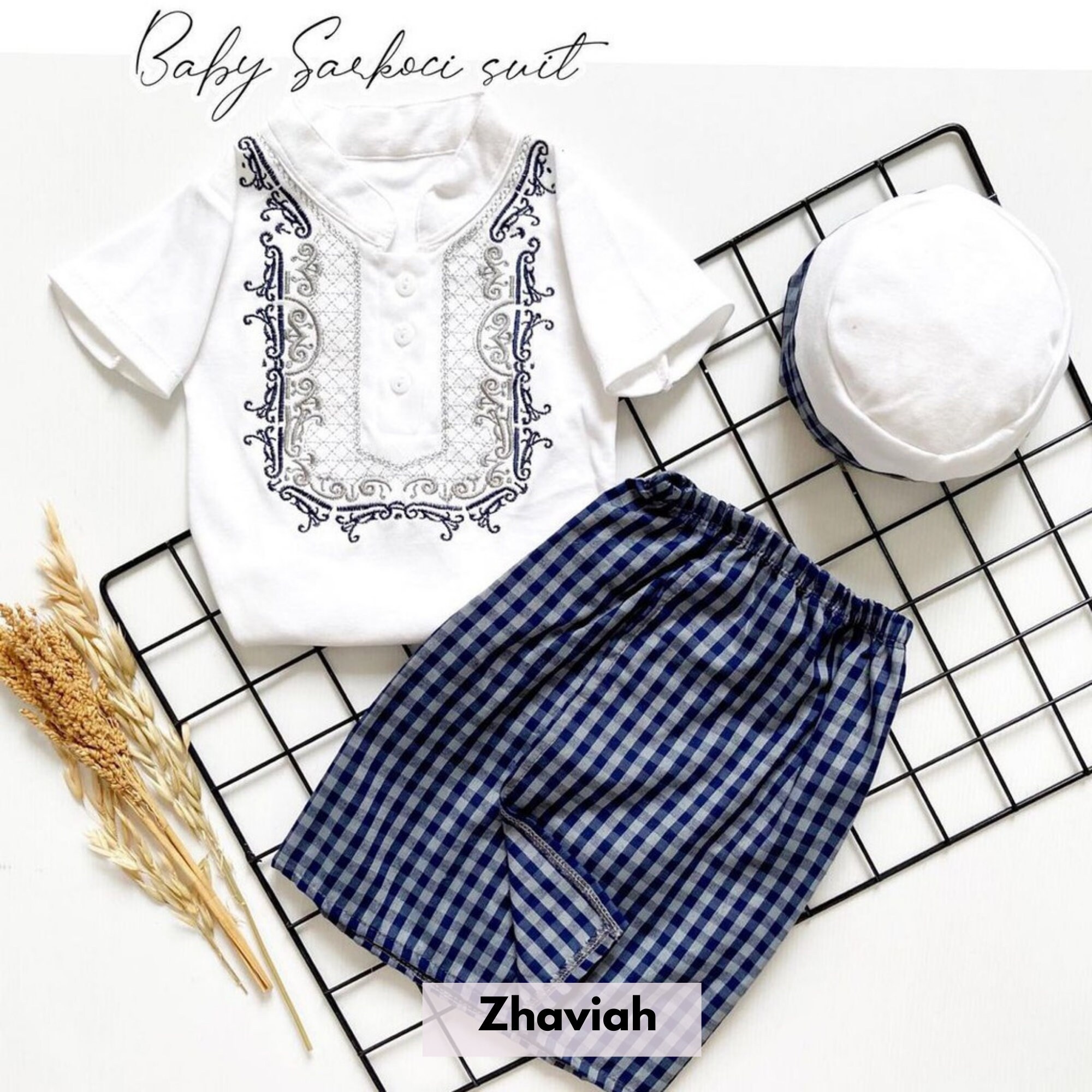 Muslim Baby Boy Thobe Set With Prayer Caps for 0 Months-2 Years Old ...