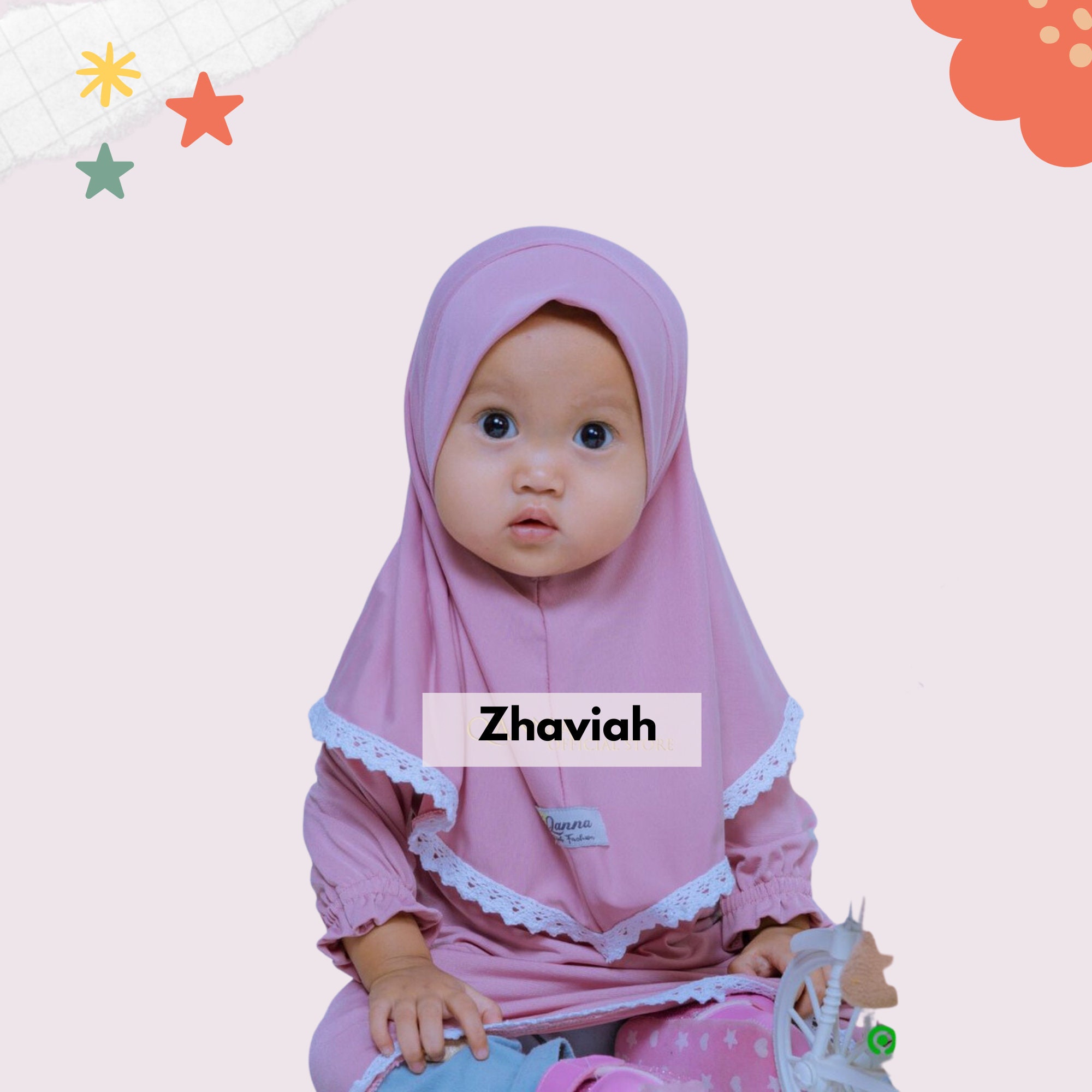 Muslim Baby Girl Dress and Hijab Set for 0 Months - 24 and 36 Months ...