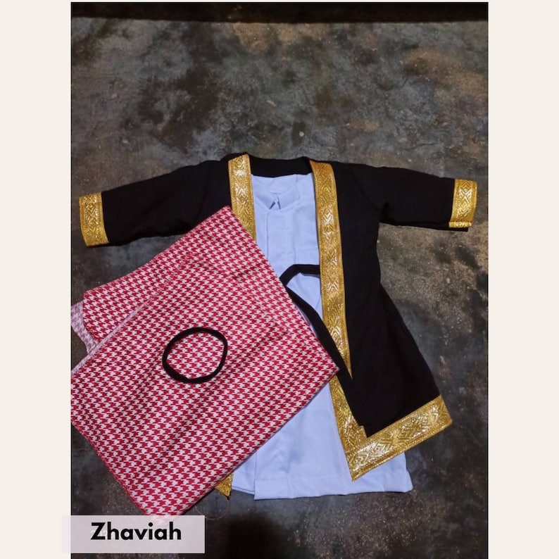 Muslim Baby Boy Thobe Set With Arabian Head Scarf/ Keffiyeh for 0-12 ...