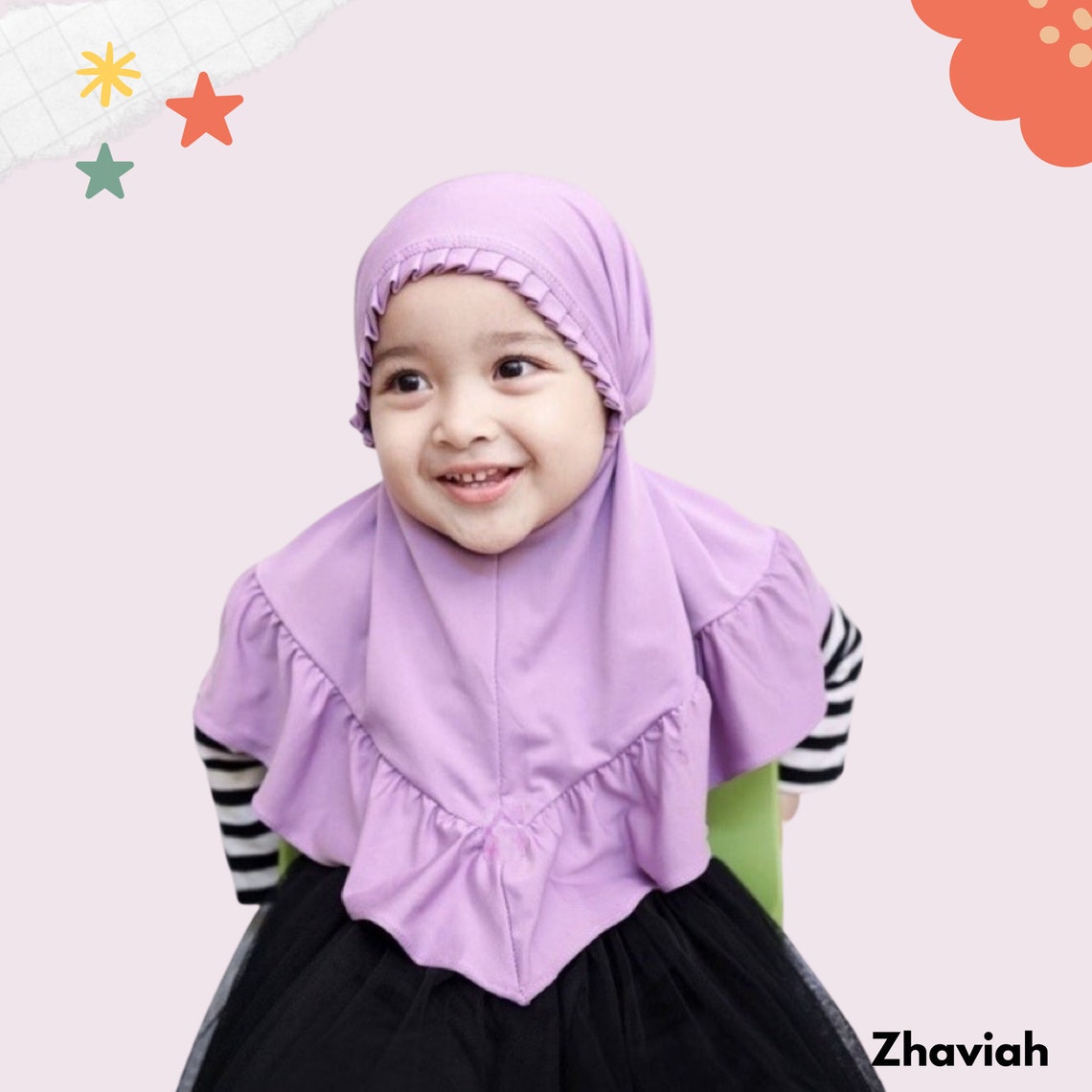 Hijab for Baby Islamic Baby Girl Hijab Toddler Hijab for 2-7 - Etsy