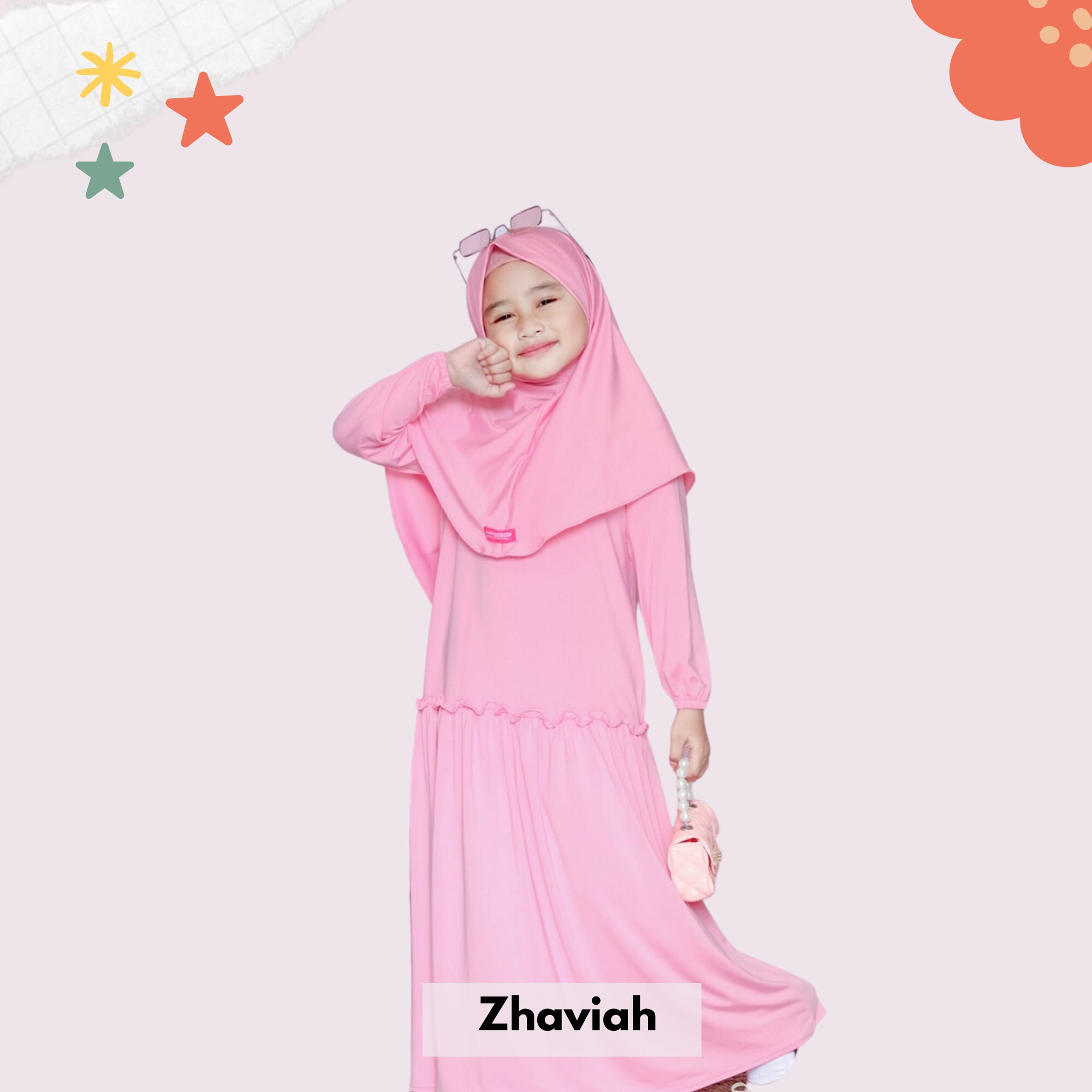 Muslim Girl Dress and Hijab Set for 4-6 Years, Islamic Kids Girl Eid ...