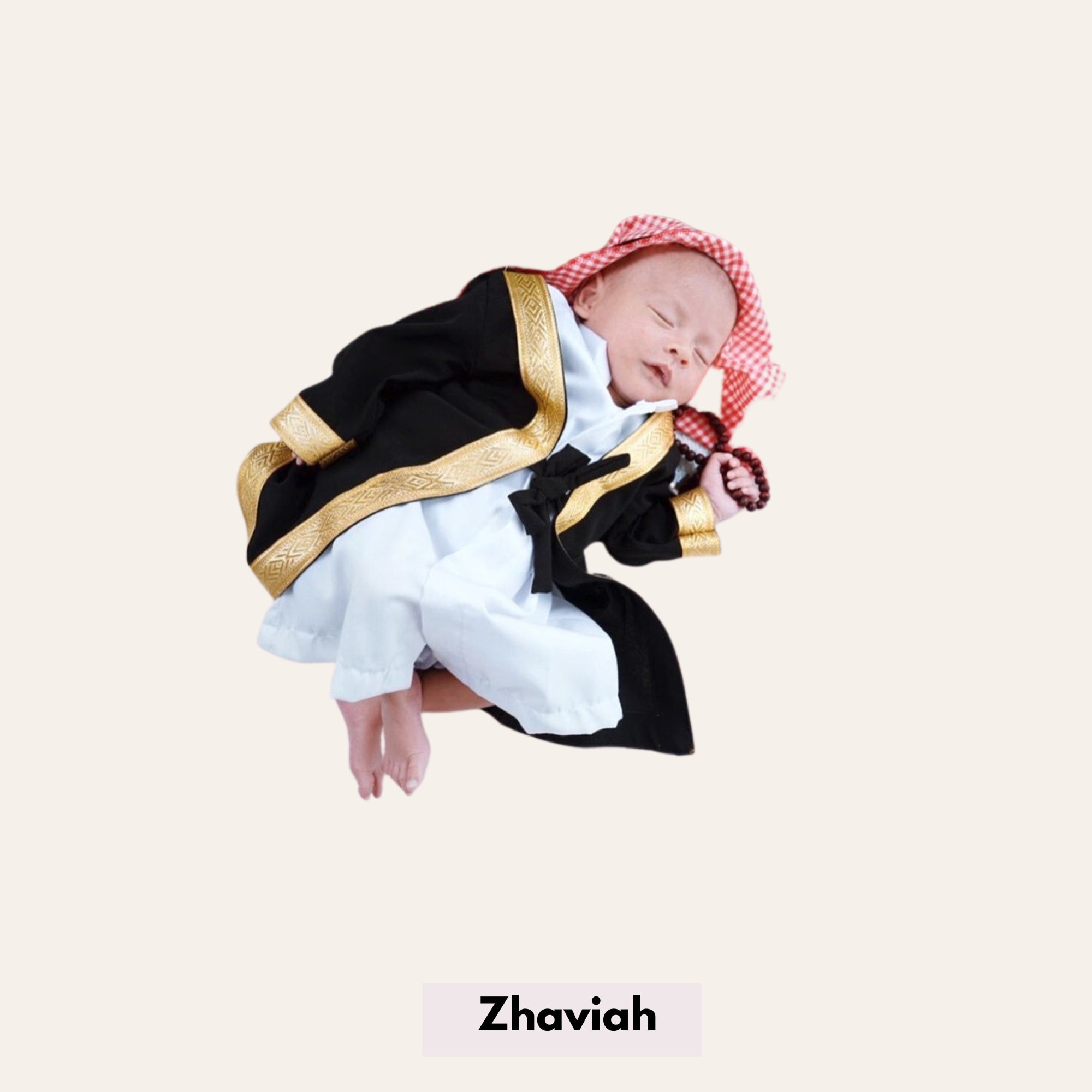 Muslim Baby Boy Thobe Set With Arabian Head Scarf/ Keffiyeh for 0-12 ...