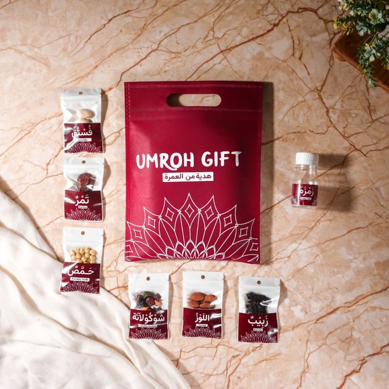 Hajj and Umrah Gift Set Favor, Hajj Souvenir Bag for Family and Friends ...