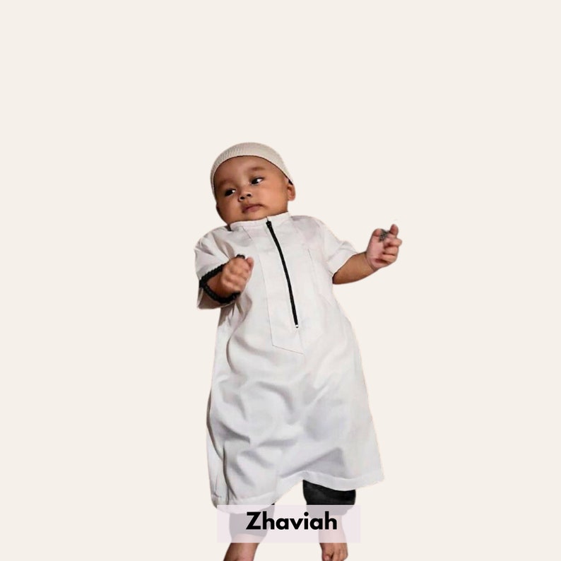 Muslim Baby Boy Thobe Set With Prayer Caps for 0 Months-2 Years Old ...