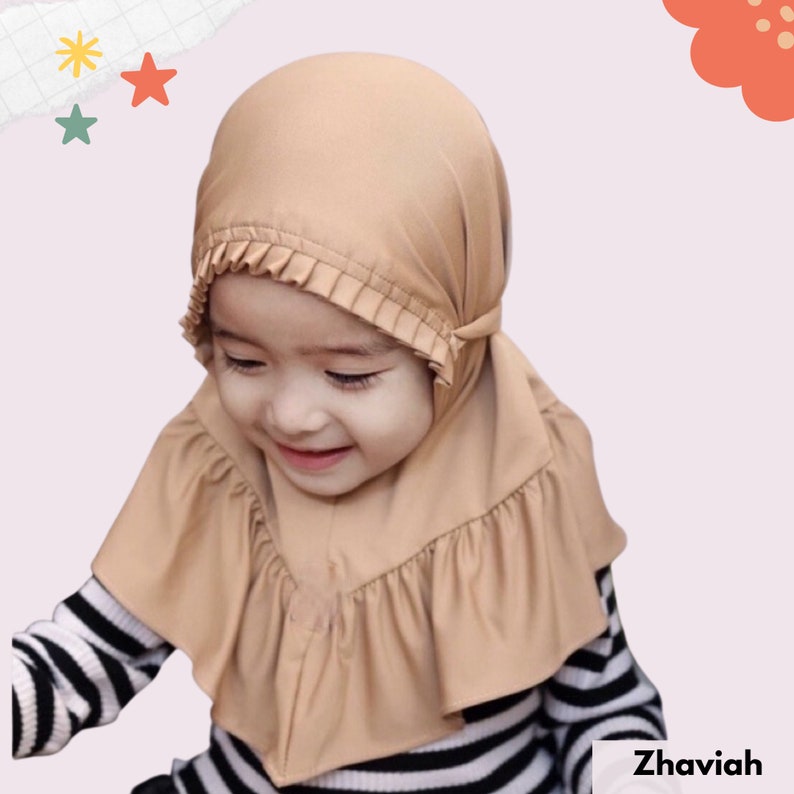 Hijab for Baby, Islamic Baby Girl Hijab, Toddler Hijab for 2-7 Years ...