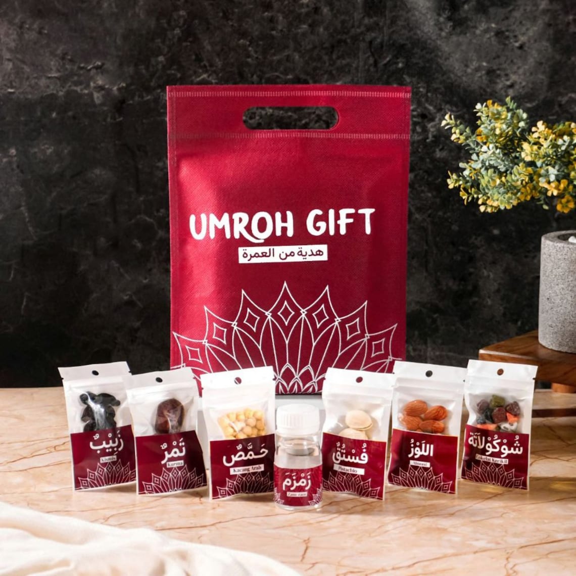 Hajj and Umrah Gift Set Favor, Hajj Souvenir Bag for Family and Friends ...