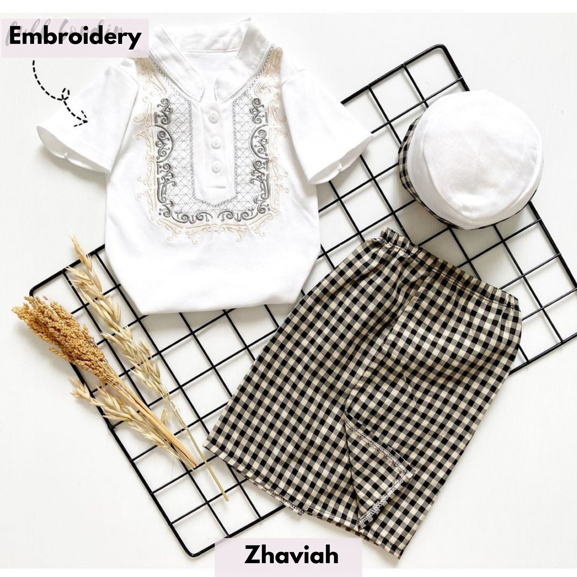 Muslim Baby Boy Thobe Set With Prayer Caps for 0 Months-2 Years Old ...