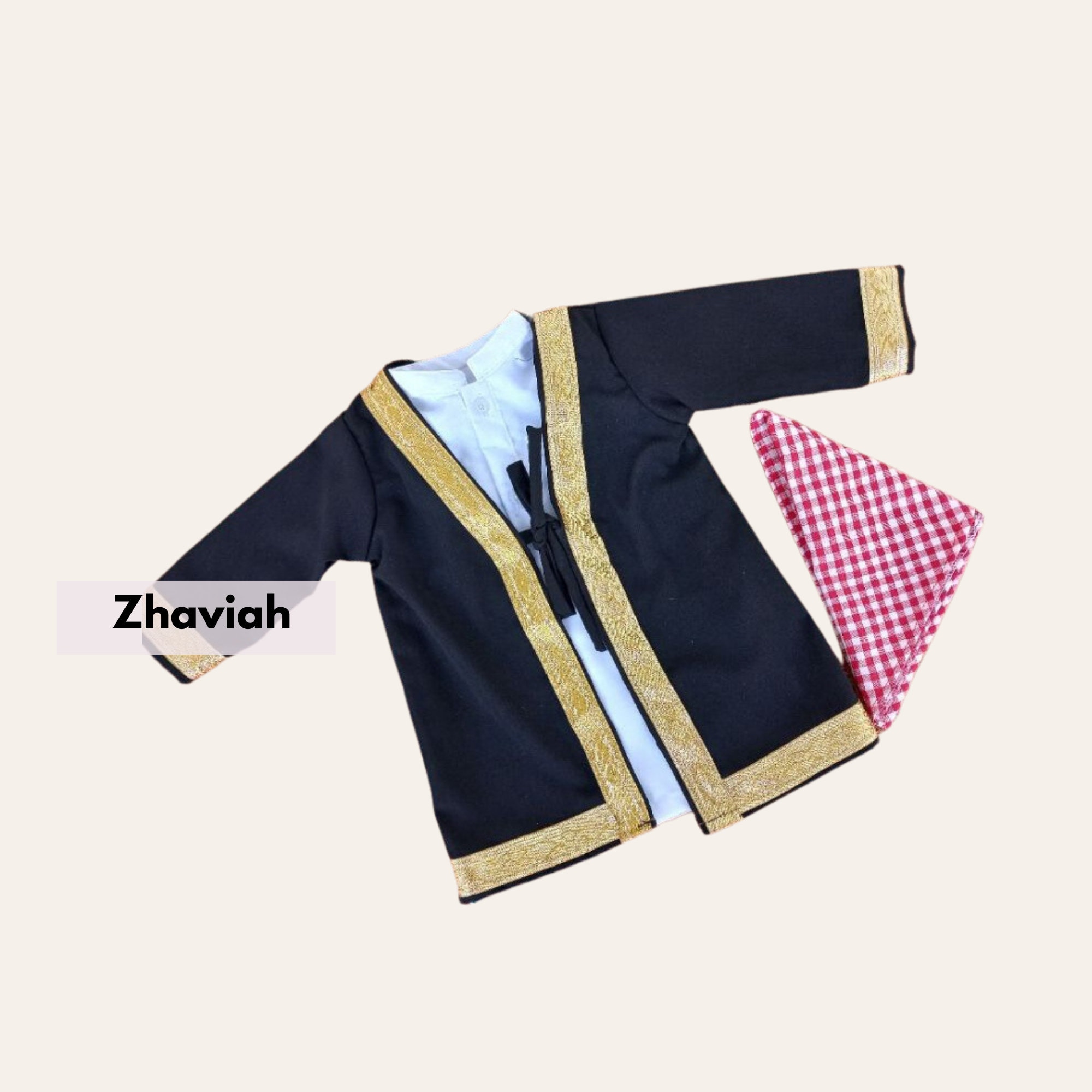 Muslim Baby Boy Thobe Set With Arabian Head Scarf/ Keffiyeh for 0-12 ...