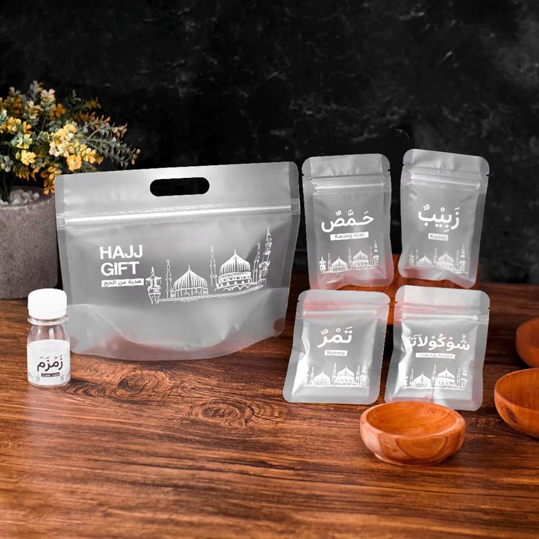 Packaging Hajj and Umrah Gift Set Favor, Hajj Souvenir Bag for Family ...