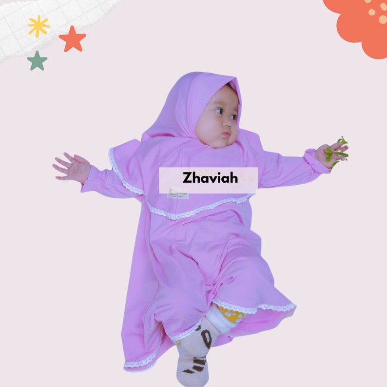 Muslim Baby Girl Dress and Hijab Set for 0 Months - 24 and 36 Months ...