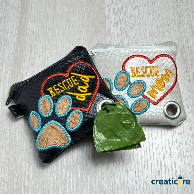 Paw Print Poop Bag Dispenser Rescue Dog Mom Gift Dog Poo Bag - Etsy