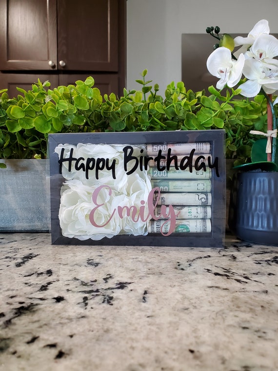 Happy Birthday Gift Box / Money Box / Personalize It / - Etsy