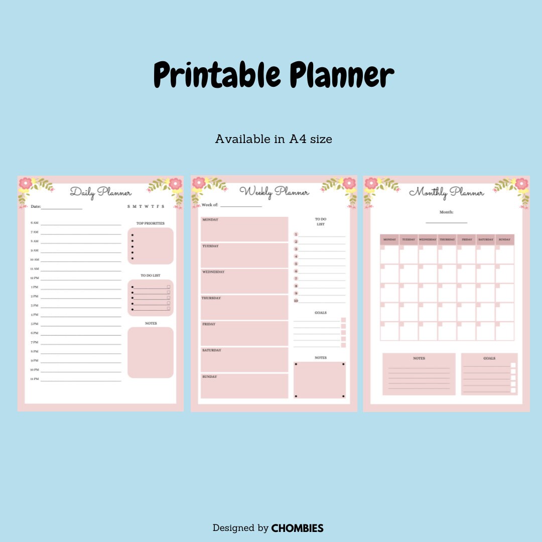 Planner Template printable - Etsy