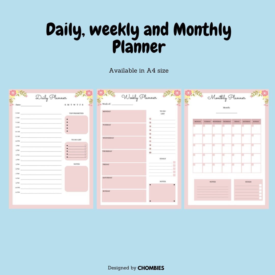 Planner Template printable - Etsy