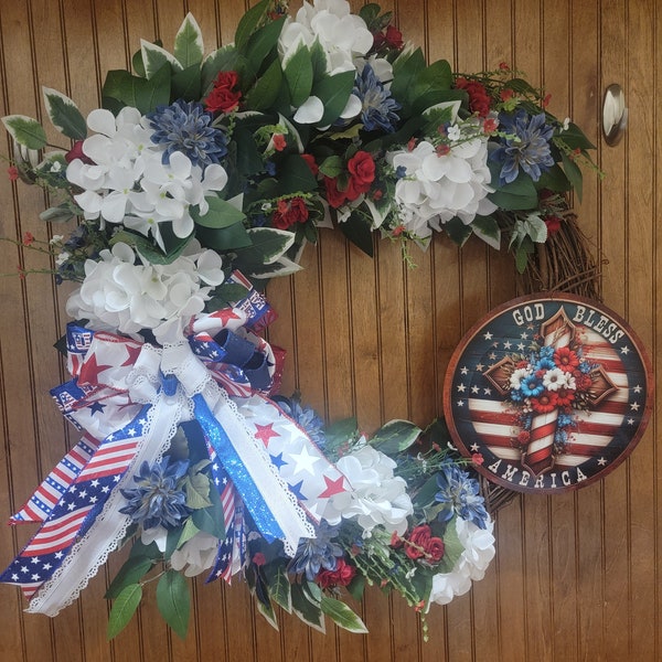 Labor Day Wreath - Etsy