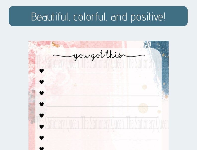 Printable To-do List You Got This Positive and Colorful - Etsy