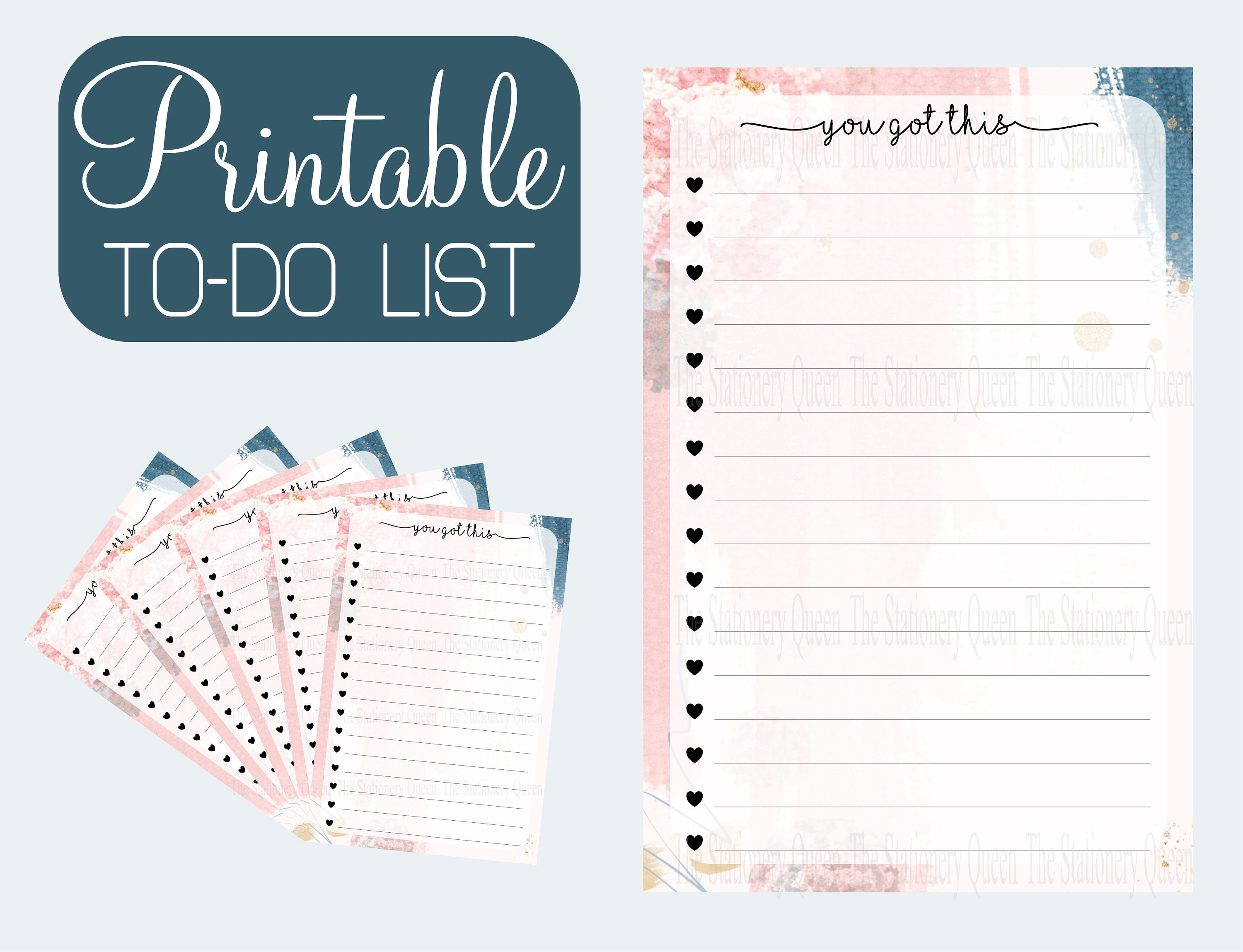 Printable To-do List, You Got This, Positive and Colorful Design, DIY ...