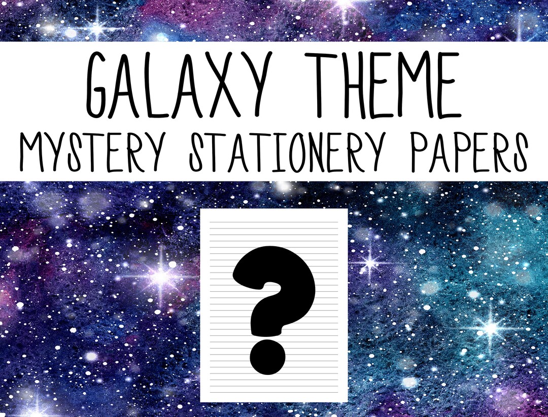Galaxy Mystery Stationery Papers, Galaxy / Celestial Theme, Handmade ...