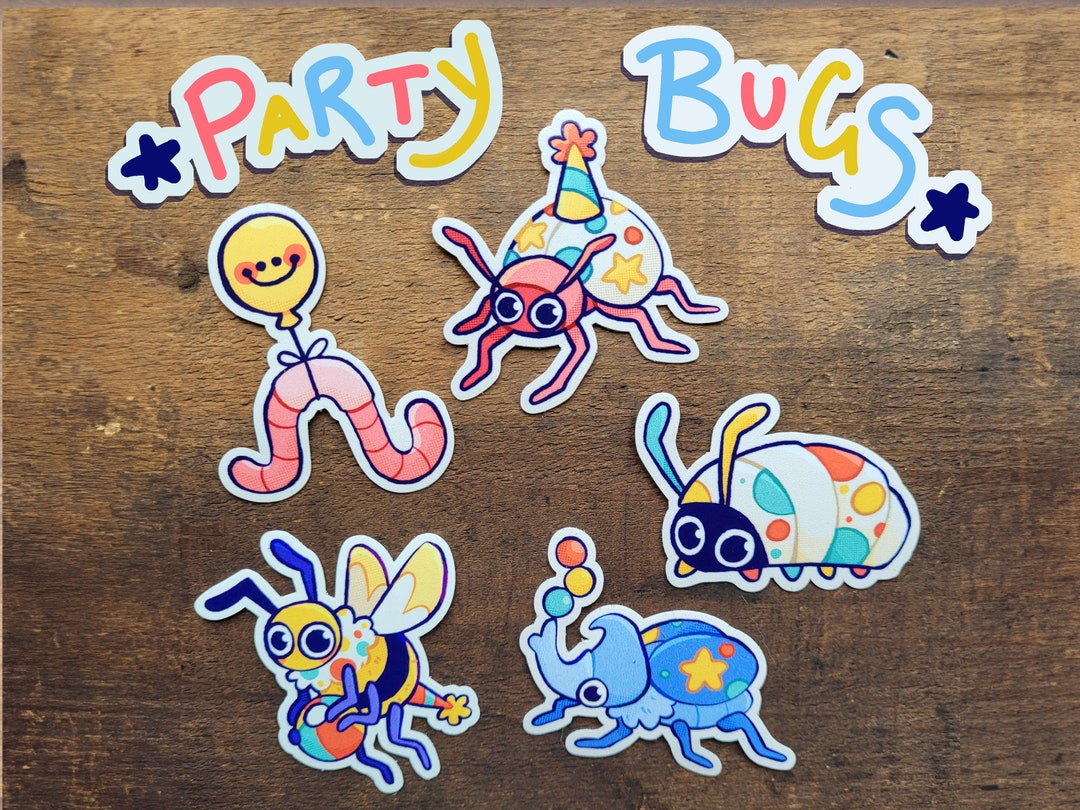 Party Bugs Sticker Series - Clowncore Waterproof Vinyl Stickers - Etsy