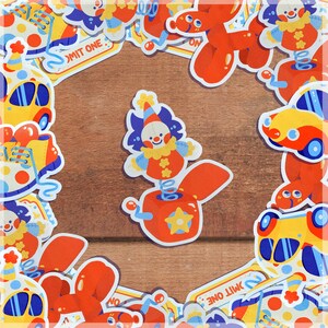 Clownin' Around Sticker Series - Clowncore Waterproof Vinyl Stickers - Etsy