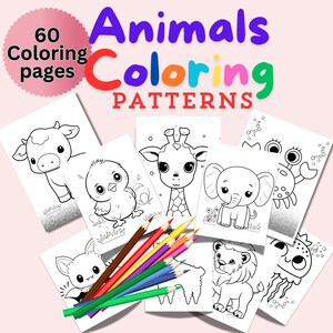 60 Animals Coloring Pages for Kids, Animals Coloring Pages, Kids ...