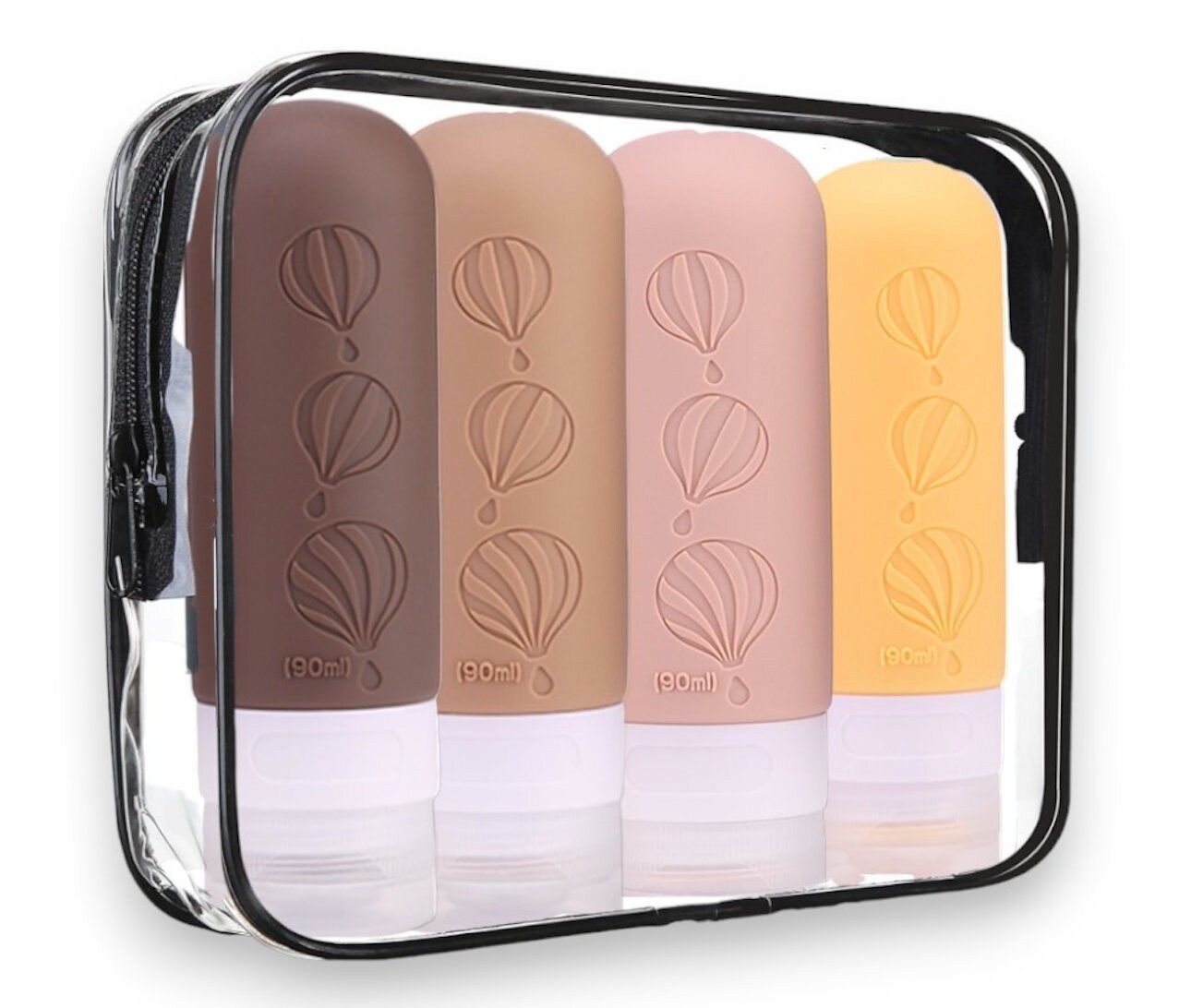 Silicone Travel Bottles, 4 Pack Travel Containers, Refillable Squeeze ...